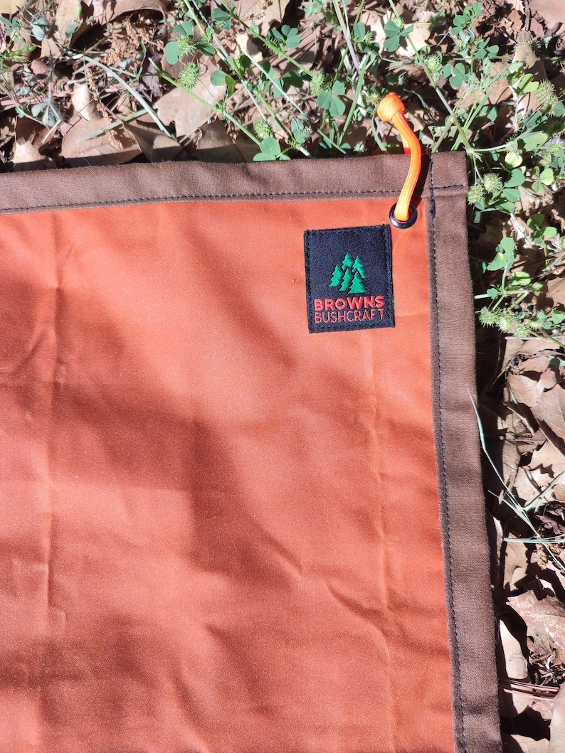 Bushcraft Waxed Canvas Forest Utility Signal Orange Mat, Canvas Sit Mat ...