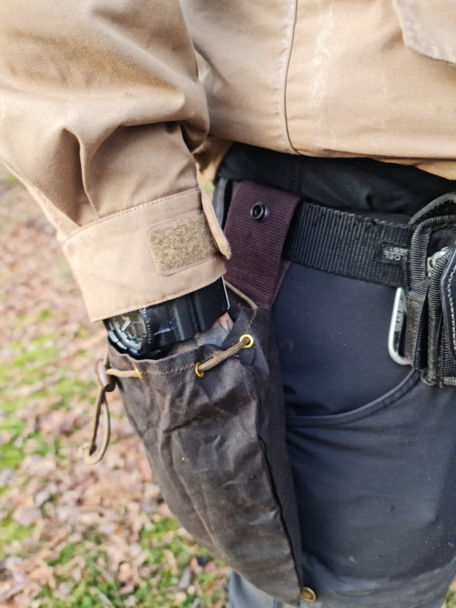 Bushcraft Foraging Pouch Waxed Canvas Roll up Belt Pouch Dump - Etsy