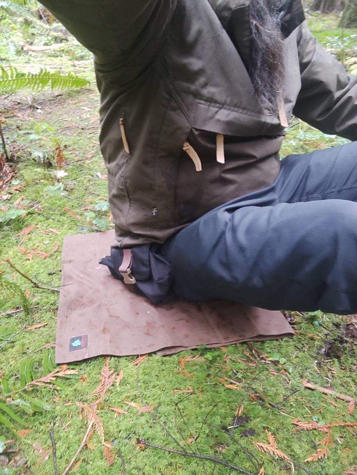 Bushcraft Waxed Canvas Forest Utility Mat Canvas Sit Mat - Etsy
