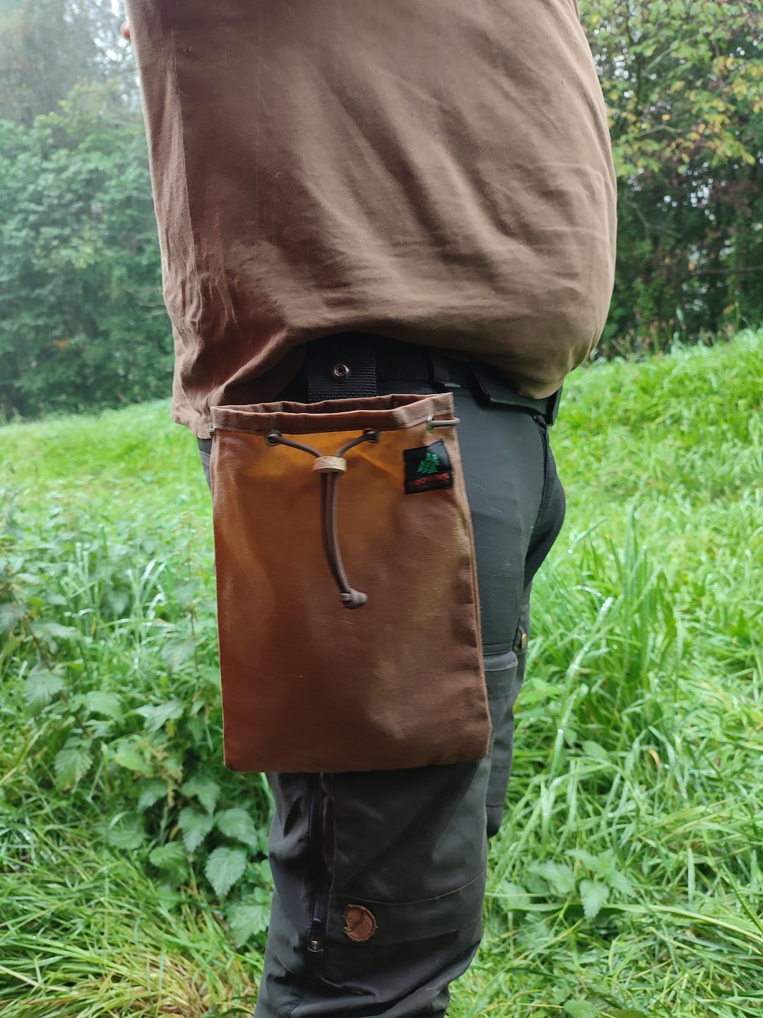 Bushcraft Foraging Pouch Waxed Canvas Roll up Belt Pouch Dump Pouch - Etsy