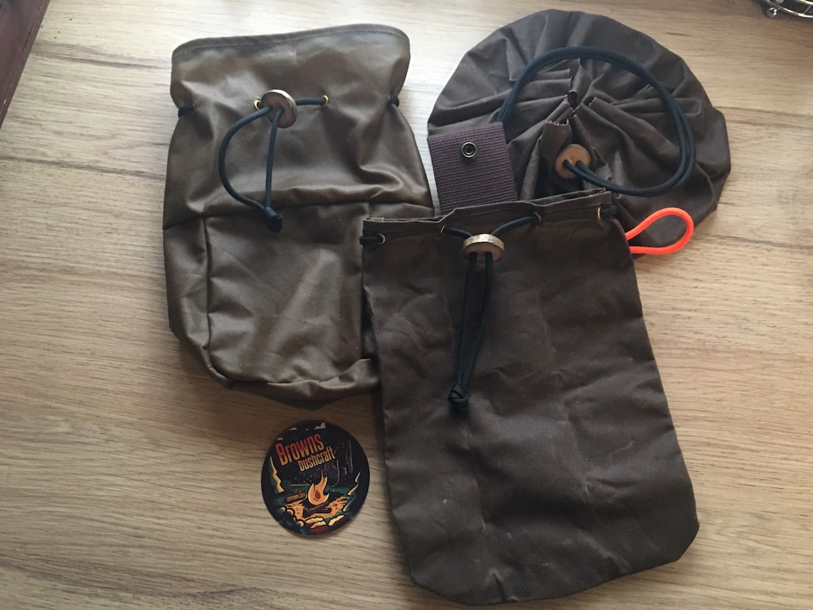 Bushcraft Pouches Waxed Canvas Adventurer Bundle Dump Pouch, Sami Pouch ...