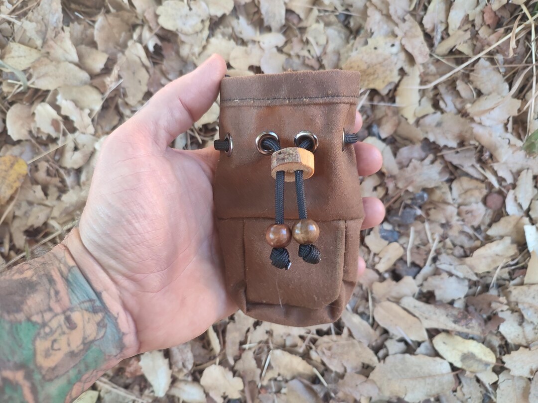 Bushcraft Waxed Canvas Micro Sami Snack Food Pouch Tinder Possibles ...