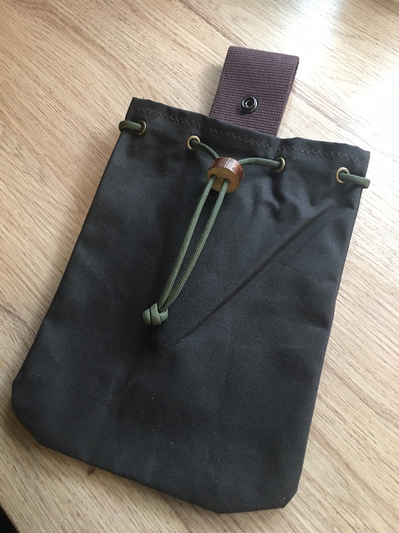Bushcraft Foraging Pouch Waxed Canvas Roll up Belt Pouch Dump - Etsy