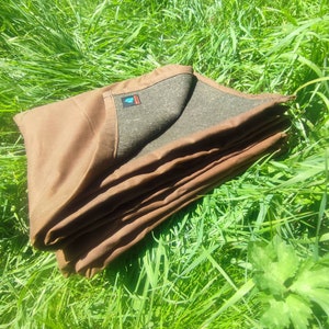 Bushcraft Wool & Waxed Canvas Backed Upcycled Military Wool Blanket ...