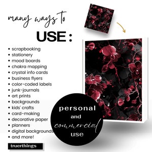 Red Dark Romance Digital Paper Bundle- Blood Red Goth Printable Paper ...