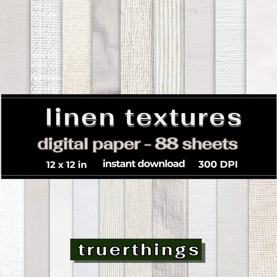 Linen Textures Digital Paper Bundle Scrapbooking Paper Backgrounds ...