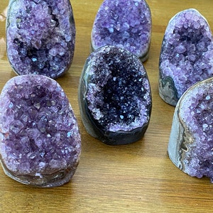 Natural Amethyst Crystals for Sale, Raw Amethyst Geode Base- Unique ...