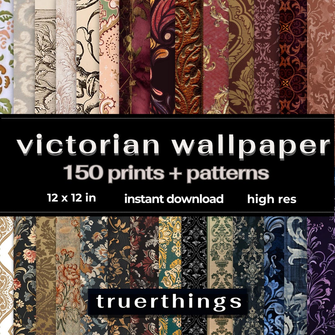 Victorian Wallpaper Digital Download High Resolution Scrapbook Paper ...