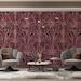 Red Gold Art Deco Wallpaper Erte 1920s Pattern Wall Mural Removable ...