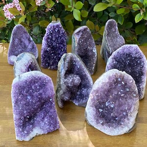 Natural Amethyst Crystals for Sale, Raw Amethyst Geode Base- Unique ...