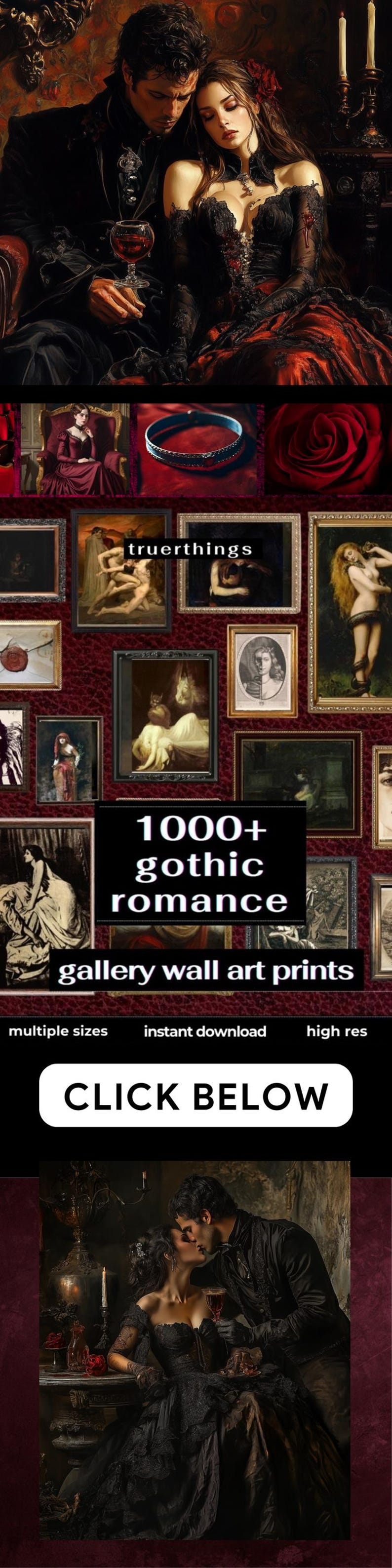 Gothic Romance Digital Download Gallery Wall Art Victorian Printable ...