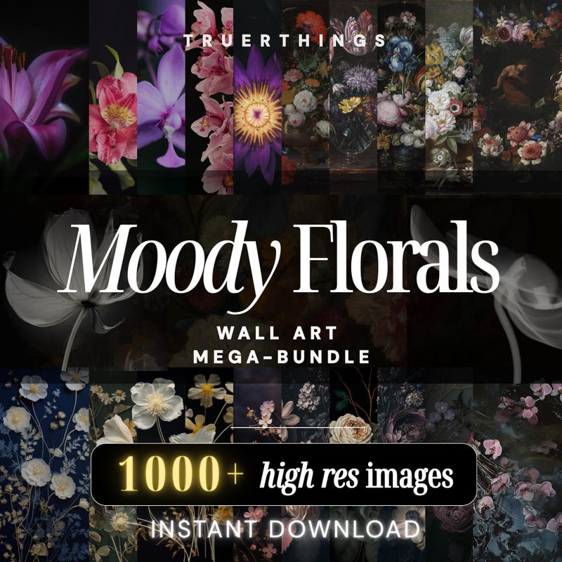 Moody Pattern Print Set - Etsy UK