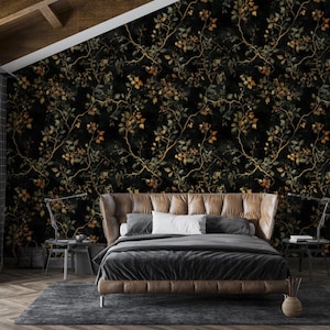 Fantasy Forest Branch Wallpaper Leafy Forestcore Fall Leaves Witchy Art ...