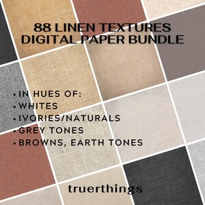 Linen Textures Digital Paper Bundle Scrapbooking Paper Backgrounds ...