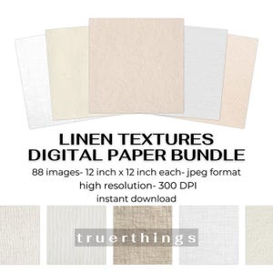 Linen Textures Digital Paper Bundle Scrapbooking Paper Backgrounds ...