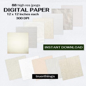 Linen Textures Digital Paper Bundle Scrapbooking Paper Backgrounds ...