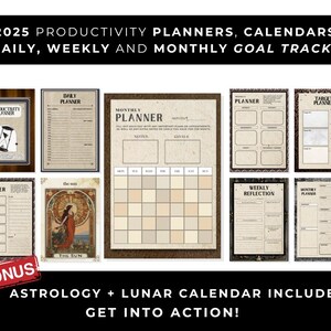 2025 Manifesting Digital Planner Gothic Dark Academia Calendar New Year ...