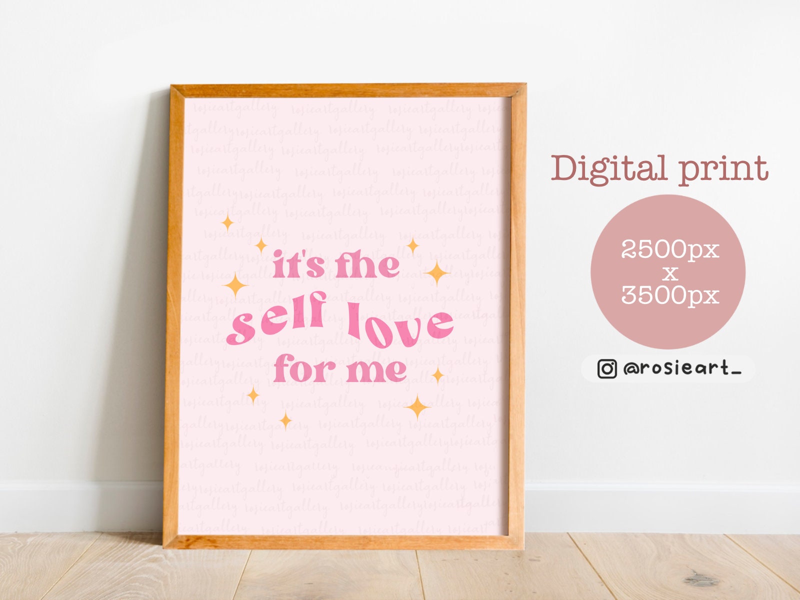 Self Love Print, Valentines Day Print, Kids Valentines Wall Art, Pink ...