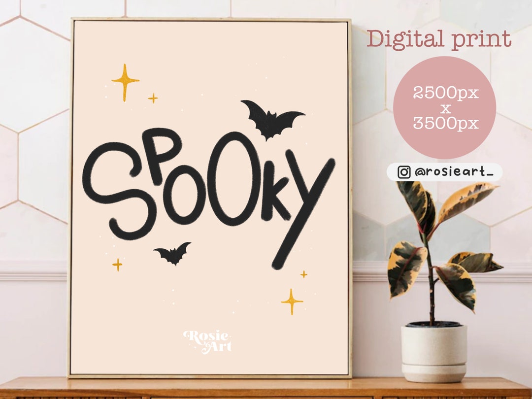 SPOOKY Halloween Poster, Digital Wall Art , Halloween Printable Wall ...