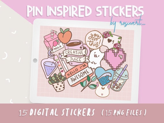 DIGITAL STICKERS Set for Digital Planner Clip Art Goodnotes | Etsy