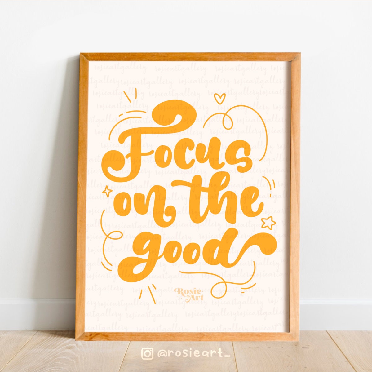 Focus on the Good Art Print | Girly Printable Art Decor | Positivity ...