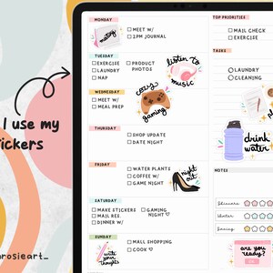 EVERYDAY DAILY Digital Stickers for Goodnotes, Daily Life Clip Art ...