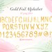 GOLD FOIL ALPHABET Clipart Digital Stickers Gold Foiled Digital ...