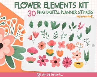 Cherry Blossom Stickers Digital Stickers Goodnotes - Etsy