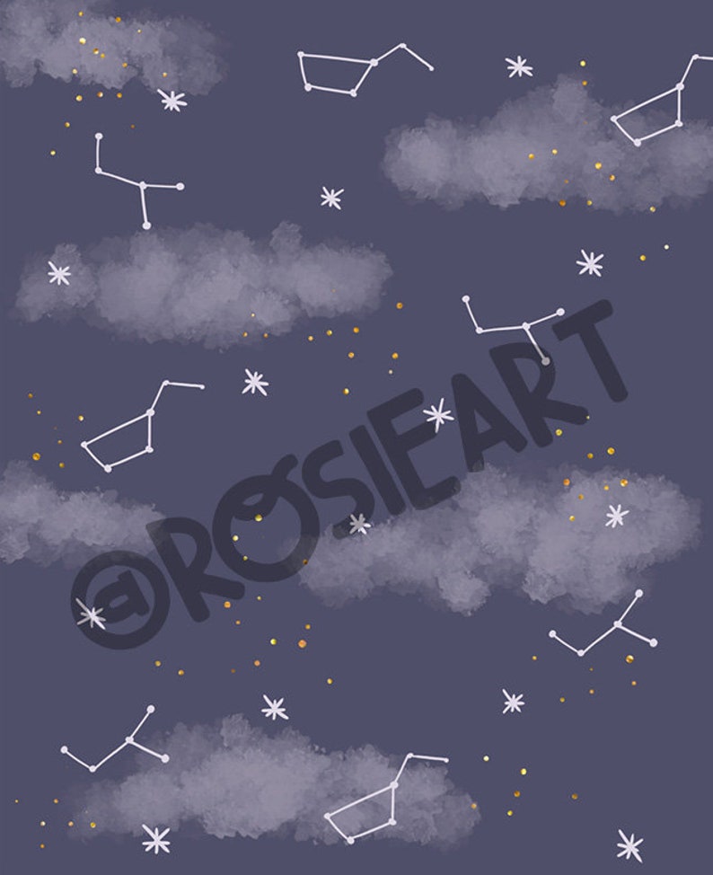Digital Paper Galaxy Clipart Cosmic Galaxy Patterns With Gold Accents ...