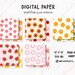 SEAMLESS FRUIT Digital Paper Fruits Scrapbook Papers Wallpaper Pattern ...