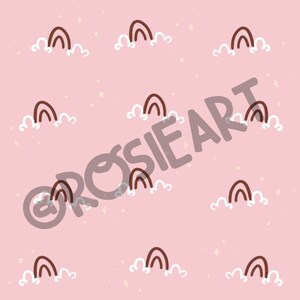 Digital Paper | Rainbow Clipart | Boho Rainbow Seamless Patterns ...