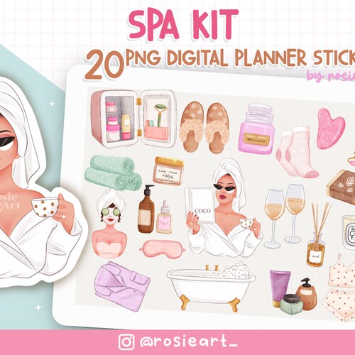 Beauty Digital Stickers Planner Stickers Pre-cropped for - Etsy