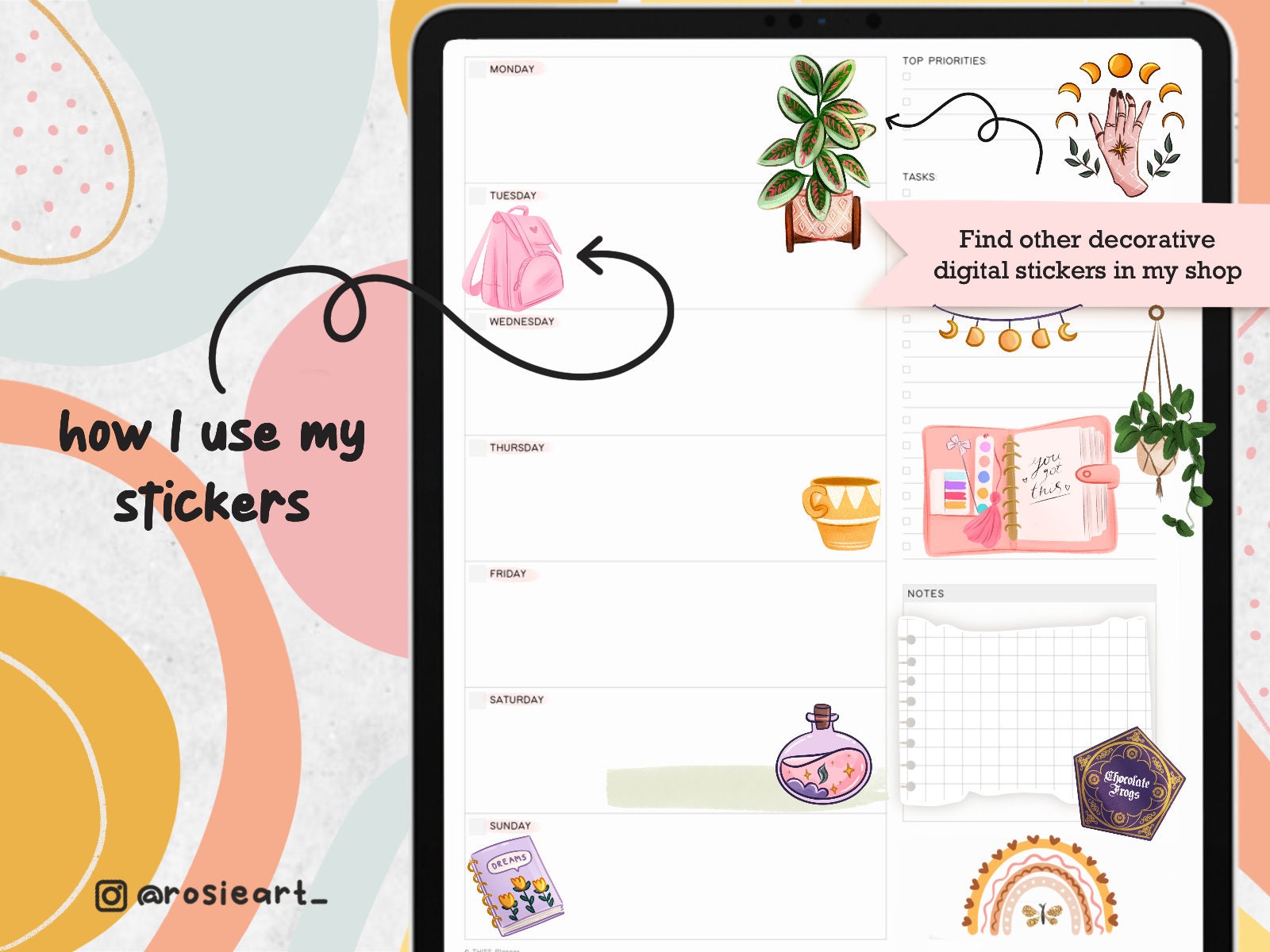 DIGITAL AESTHETIC CELESTIAL Stickers Set for Digital - Etsy