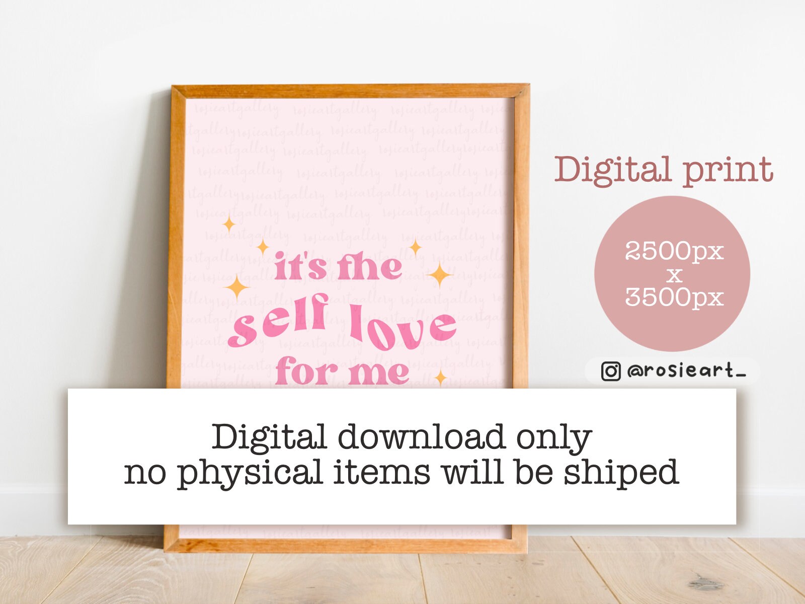 Self Love Print, Valentines Day Print, Kids Valentines Wall Art, Pink ...