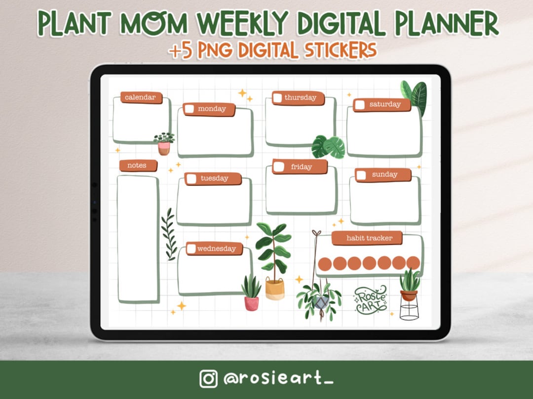 WEEKLY DIGITAL PLANNER for Goodnotes Notability Onenote - Etsy