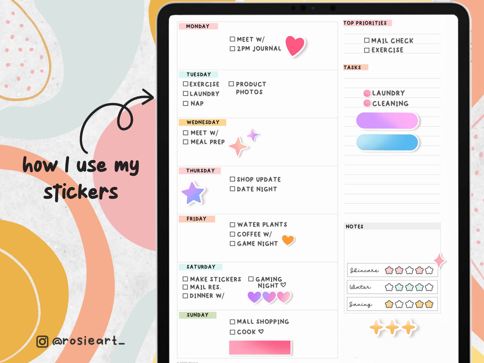 40 CUTE AESTHETIC DIGITAL Stickers Set for Digital - Etsy