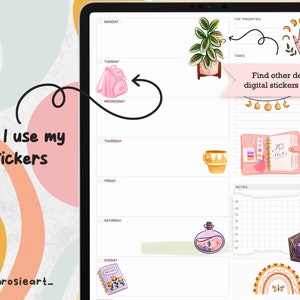 EVERYDAY DAILY Digital Stickers for Goodnotes, Daily Life Clip Art ...