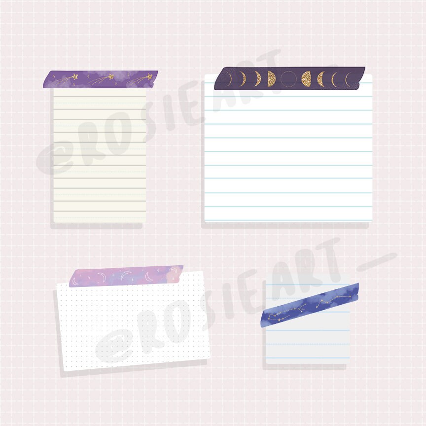 Digital Washi Tape Stickers Galaxy Glitter for Goodnotes | Etsy