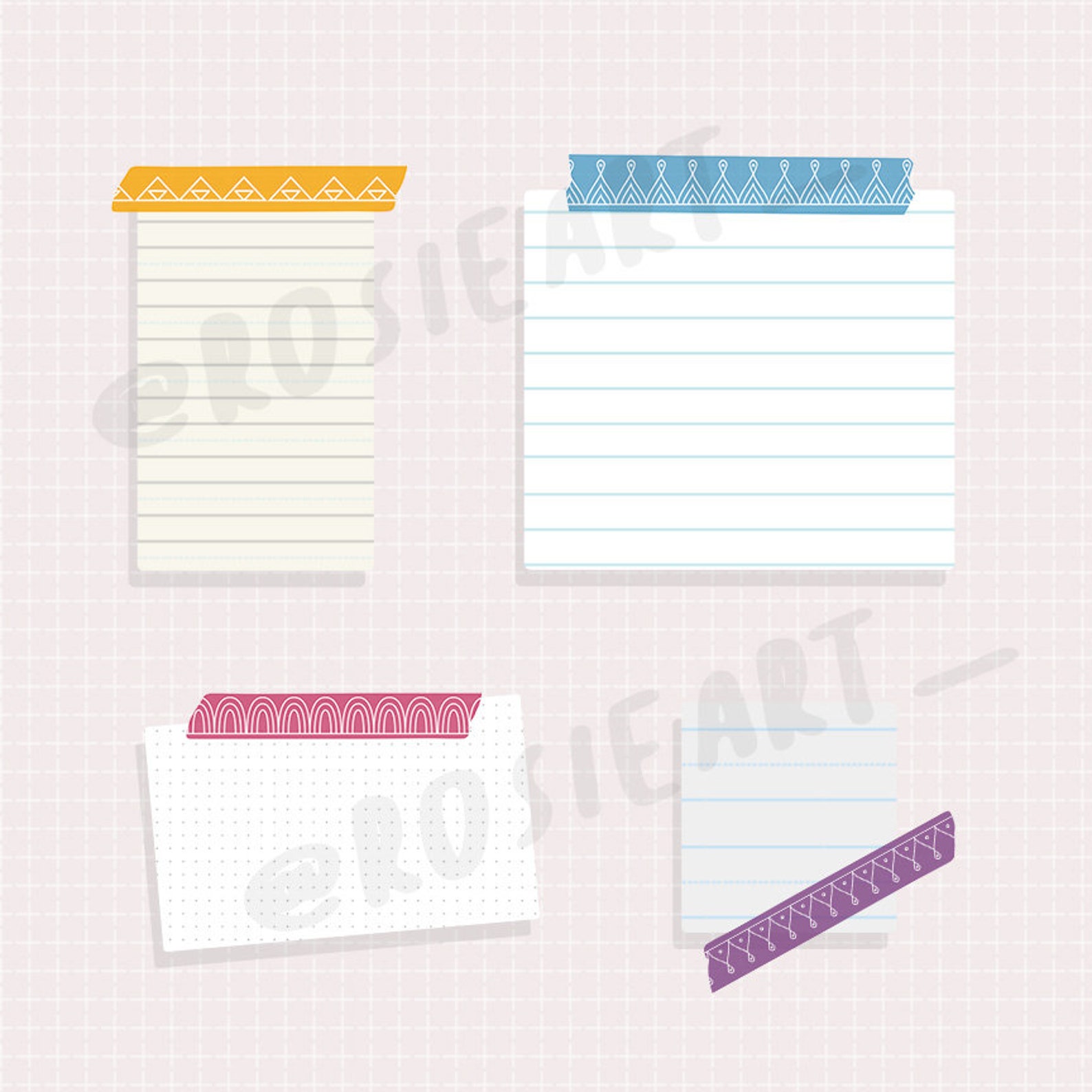 Digital Washi Tape Stickers for GoodNotes Notability | Etsy