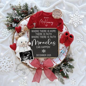 IVF Christmas Pregnancy Announcement Digital, Holiday IVF Editable ...