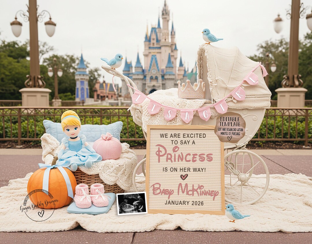 Cinderella Princess Pregnancy Announcement, Girl Social Media Reveal ...