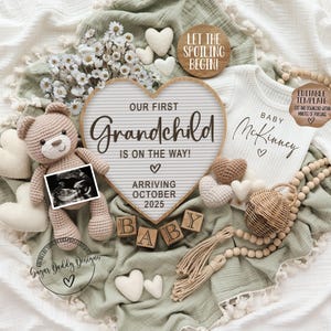 Grandparents Baby Announcement: First Grandchild Reveal (digital ...