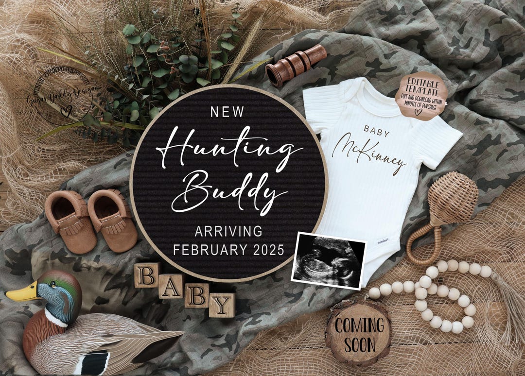 Duck Hunting Pregnancy Announcement: Editable Social Media Template ...