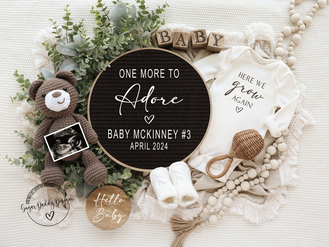 Gender Neutral Pregnancy Announcement: Editable Social Media Template ...