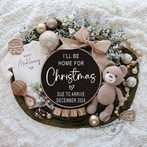 Christmas Pregnancy Announcement: December Due Date, Editable Template ...