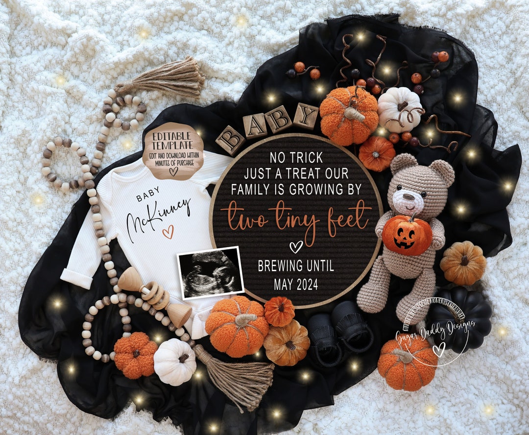 Halloween Pregnancy Announcement: Spooky Season Social Media Reveal ...