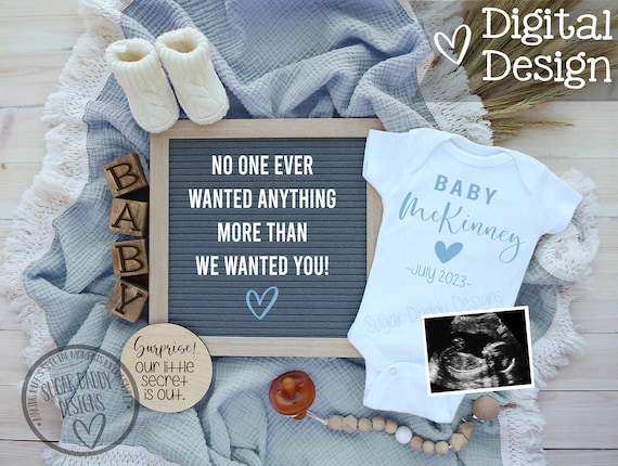 It's a Boy Gender Reveal Baby Announcement | Baby Boy Announcement ...