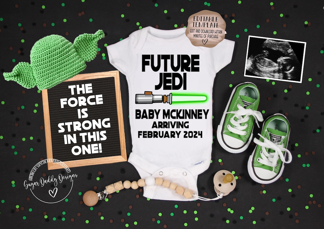 Star Wars Pregnancy Announcement | Future Jedi Reveal (digital Download ...