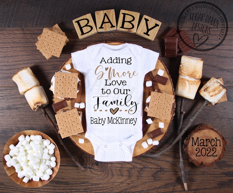 Smore Love Digital Pregnancy Announcement Camping Theme - Etsy