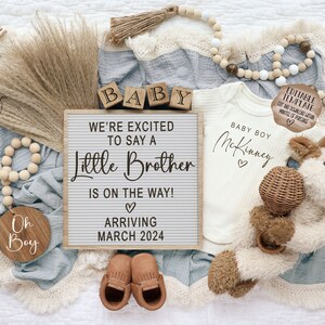 Baby Brother Digital Pregnancy Announcement, It's a Boy Gender Reveal ...
